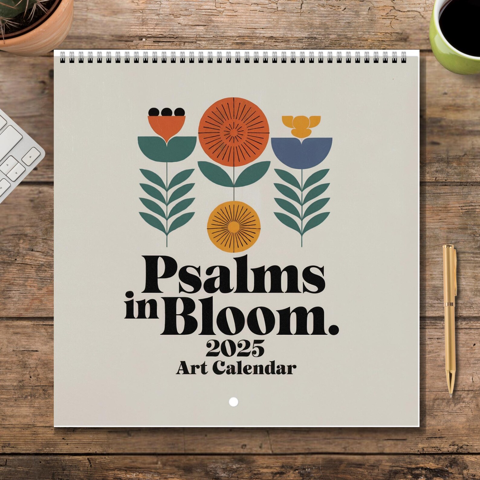 2025 Bible Art Calendar | 2025 Scripture Calendar | Minimal Mid-century ...