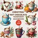 Watercolor Christmas Hot Chocolate Clipart Bundle, 33 Png Images ...