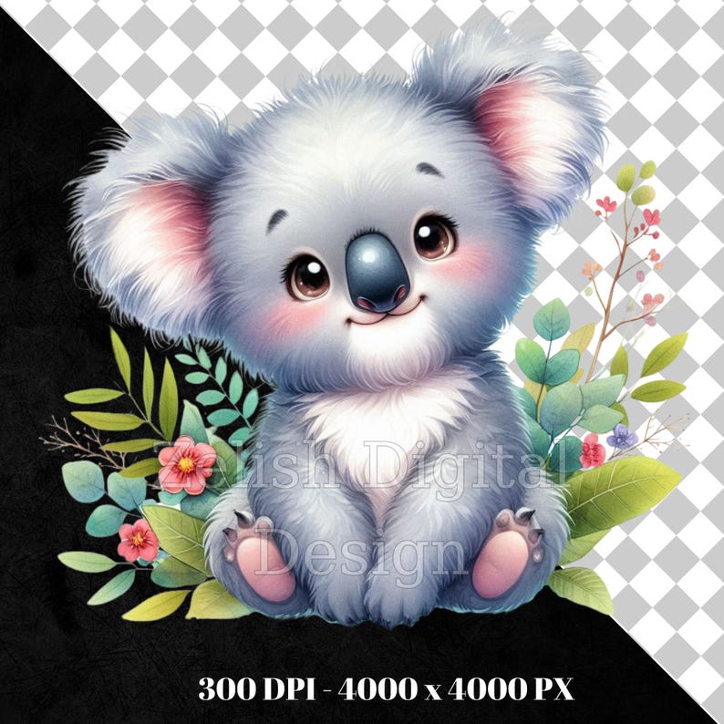Watercolor Baby Koala Clipart Bundle: Nursery Art (digital Prints) - Etsy