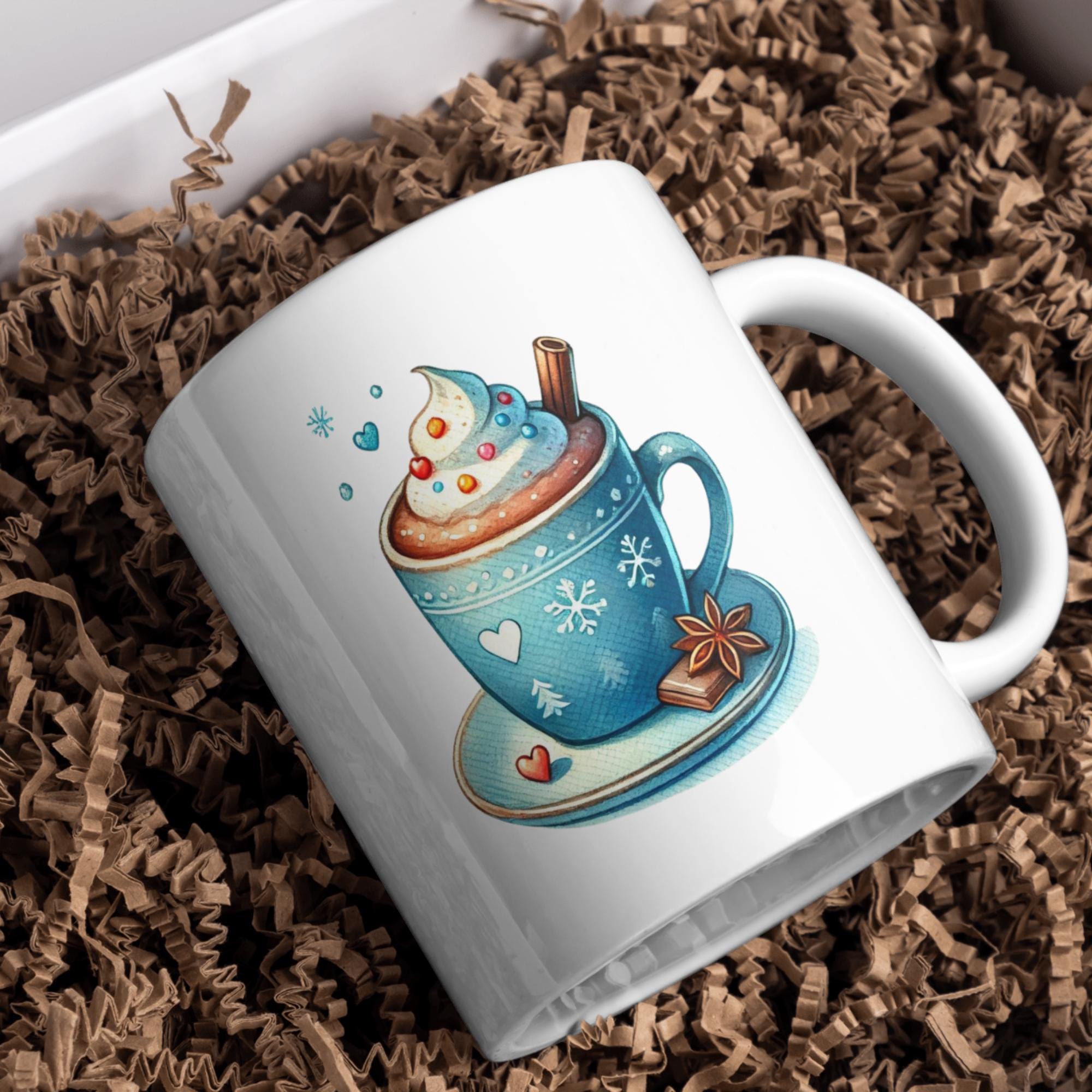 Watercolor Christmas Hot Chocolate Clipart Bundle, 33 Png Images ...