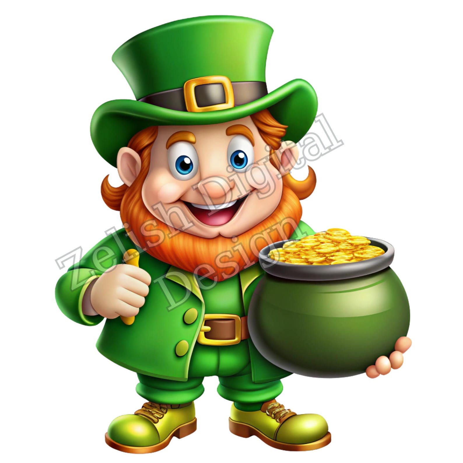 Funny Leprechaun Clipart Bundle: St. Patrick's Day PNG (digital ...