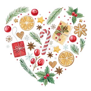 Christmas Hearts Clipart Bundle: Transparent Pngs for Festive Crafts ...