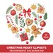 Christmas Hearts Clipart Bundle: Transparent Pngs for Festive Crafts ...