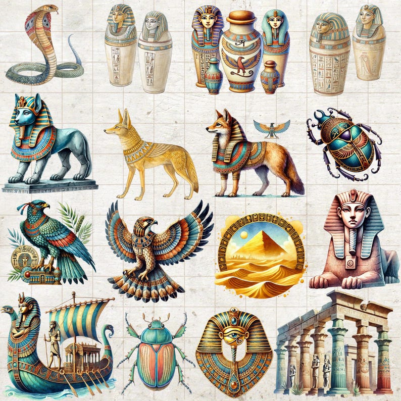 Watercolor Ancient Egypt Clipart, 66 Transparent Png, Eye of Horus ...