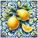 Lemon Tile Clipart: Mediterranean Watercolor Digital Paper (digital ...