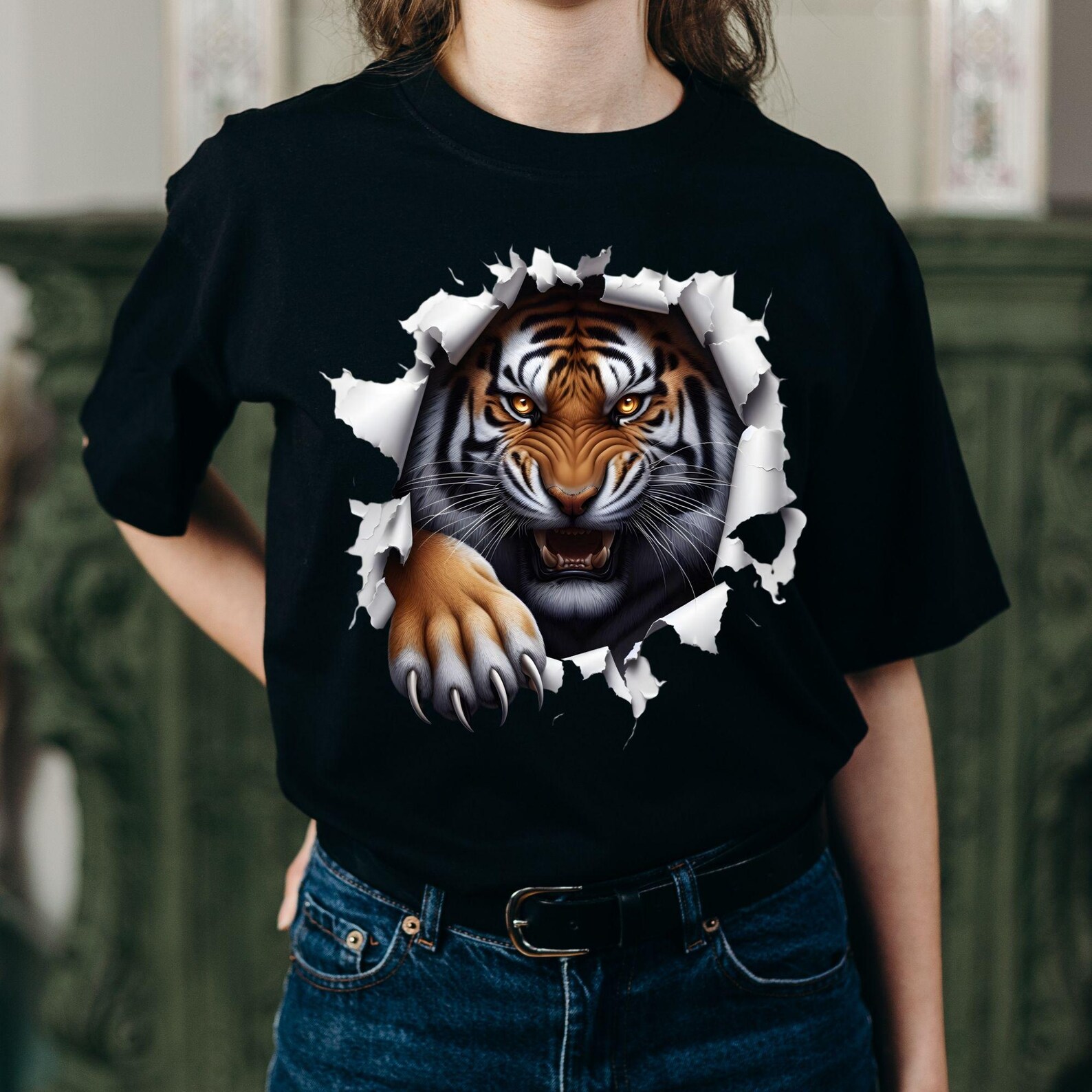 3D Tiger Scratch PNG: Ferocious Claw Rip - Sublimation Design, Digital ...