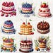 Watercolor Birthday Cake Clipart Bundle: 22 PNG Designs (digital ...