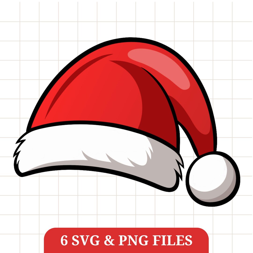 Santa Hat SVG & PNG: Christmas Holiday Graphics (digital Download) - Etsy