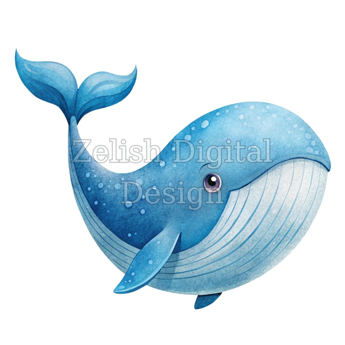 Watercolor Whale Clipart Bundle, Ocean Animal PNG (digital Download) - Etsy