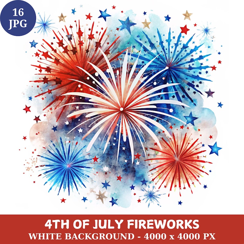 4th of July Firework Clipart - Etsy