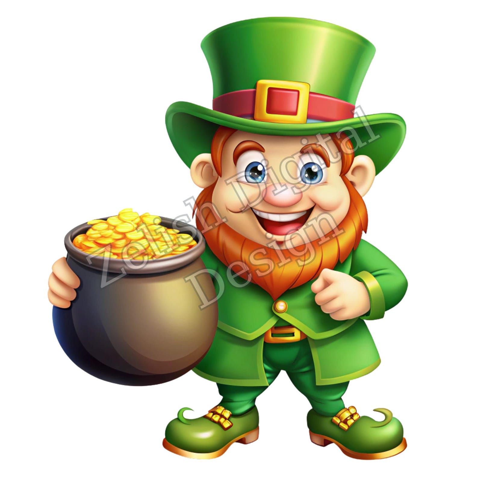 Funny Leprechaun Clipart Bundle: St. Patrick's Day PNG (digital ...