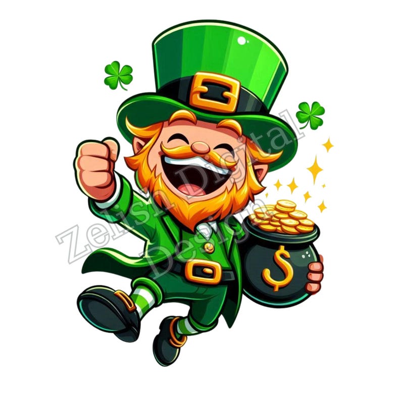 Funny Leprechaun Clipart Bundle: St. Patrick's Day PNG (digital ...