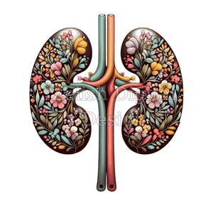 Floral Kidney Clipart Bundle: Medical Nurse Art (PNG) - Etsy