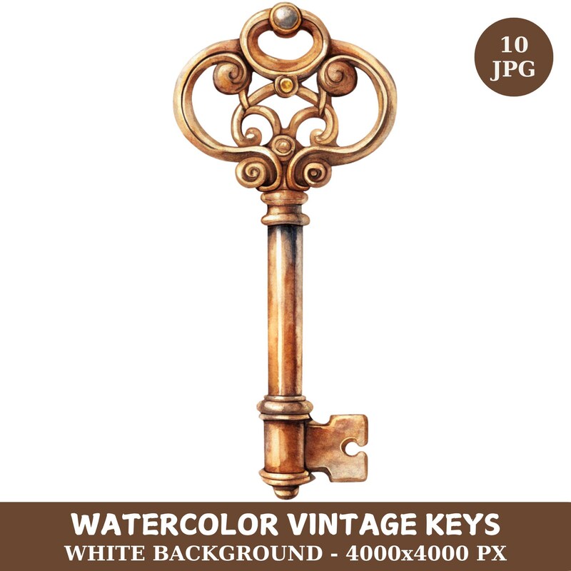 Skeleton Key Clipart - Etsy