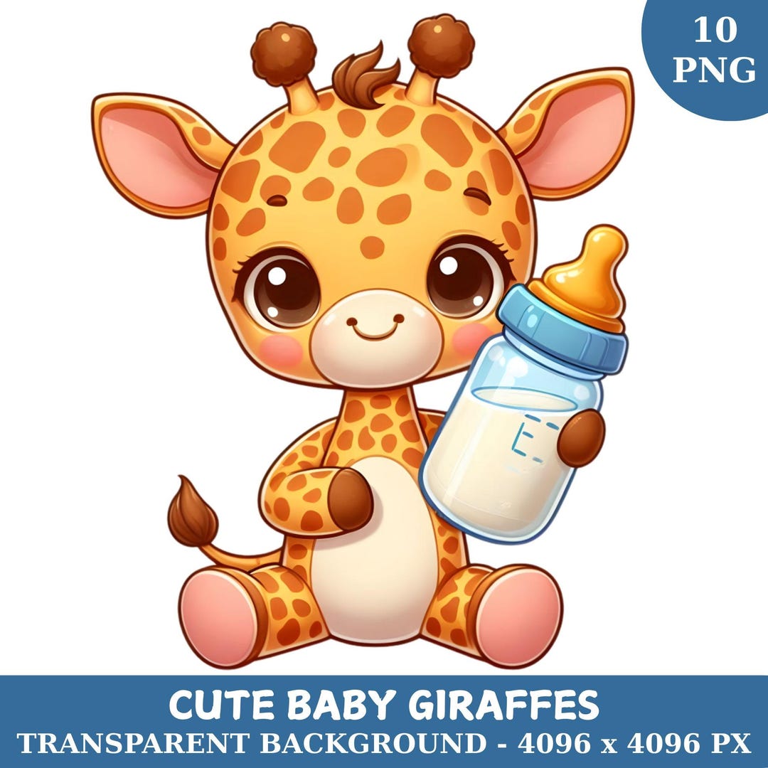 Baby Giraffe Clipart Bundle, Nursery Decor Prints, Digital Download - Etsy
