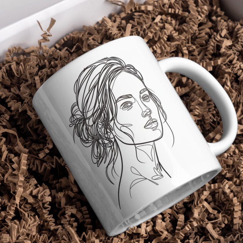 16 Woman Face Clipart, Face Line Art Clipart, High Quality Png, Digital ...