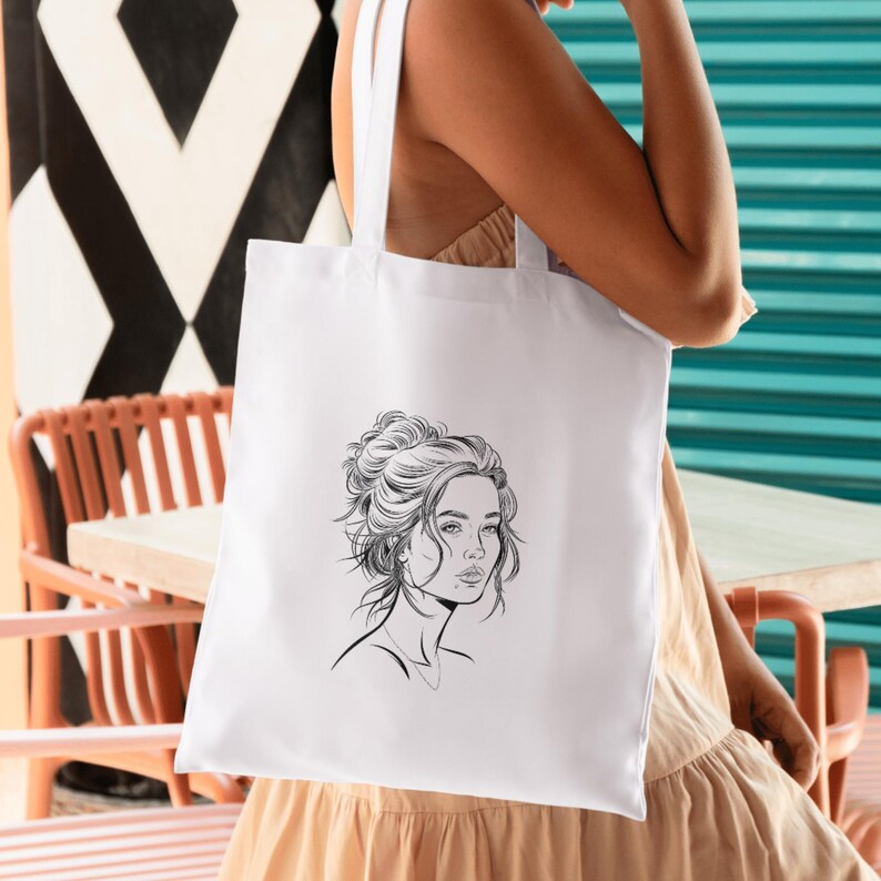 16 Woman Face Clipart, Face Line Art Clipart, High Quality Png, Digital ...