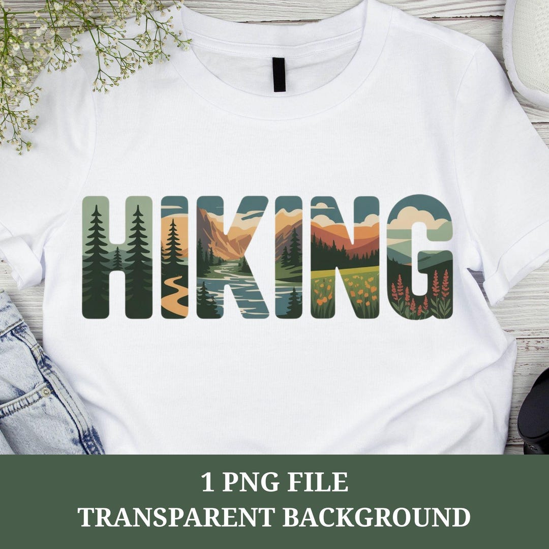 Hiking PNG: Nature Landscape Letters, Outdoor Adventure Clipart ...