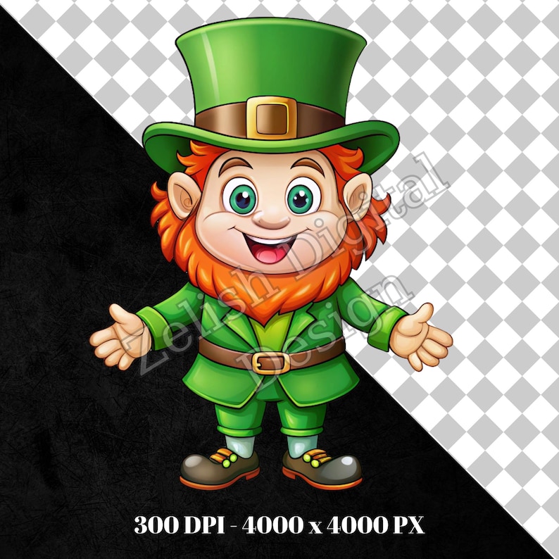 Funny Leprechaun Clipart Bundle: St. Patrick's Day PNG (digital ...