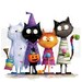 13 Quirky Halloween Cats Clipart, PNG, Trick or Treat, Ephemera ...
