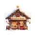15 Whimsical Christmas Shop Clipart, PNG, Holiday Storefront, Candy ...