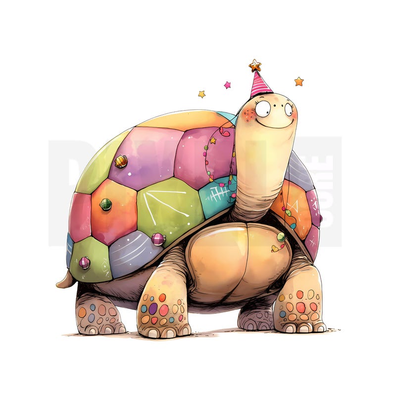 13 Quirky Turtle Clipart, PNG, Whimsical Turtle Cartoon Animal ...