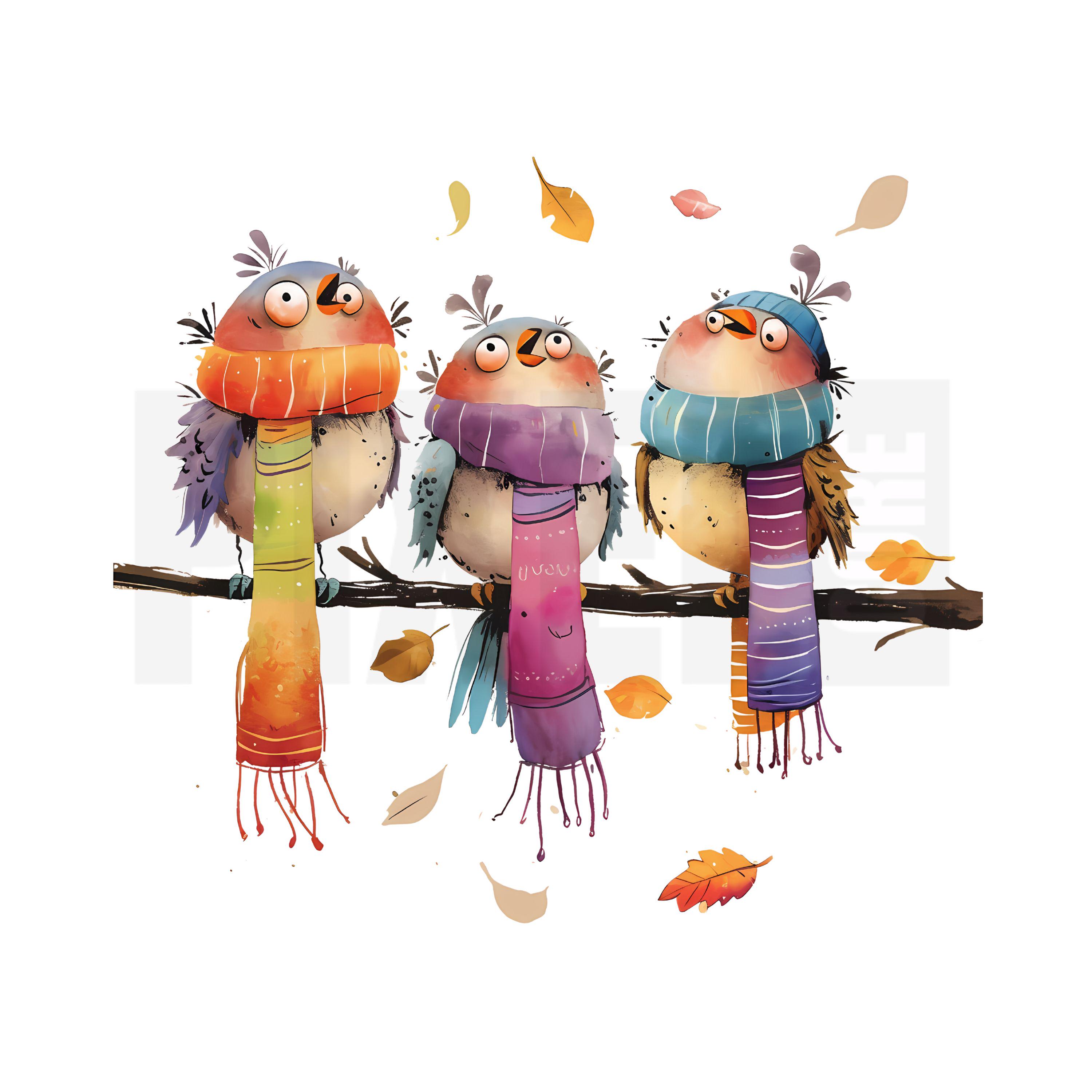 11 Quirky Birds Best Friend Clipart, PNG, Whimsical Cartoon Birds ...
