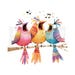 11 Quirky Birds Best Friend Clipart, PNG, Whimsical Cartoon Birds ...