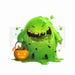 12 Quirky Green Gooey Monster Clipart, PNG, Slime Creature, Spooky ...