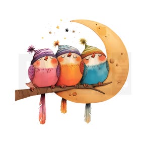 11 Quirky Birds Best Friend Clipart, PNG, Whimsical Cartoon Birds ...