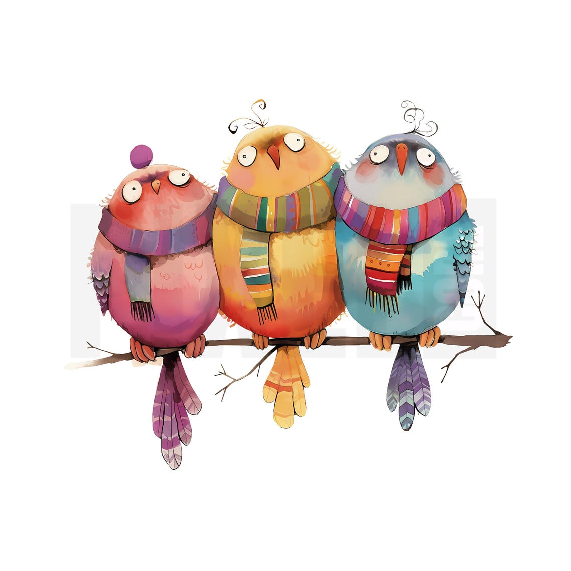 11 Quirky Birds Best Friend Clipart, PNG, Whimsical Cartoon Birds ...
