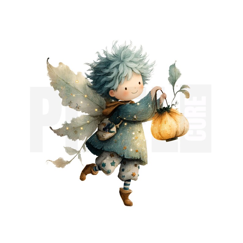 10 Whimsical Fairy Boy Clipart PNG. Woodland Magical Art, Storybook ...