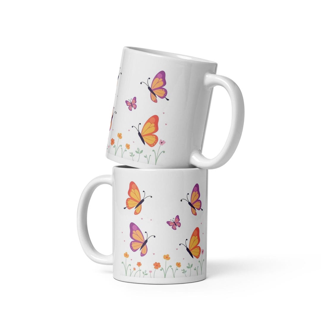 A Beautiful Perfect Homey Butterfly Mug for Butterfly Lovers ...
