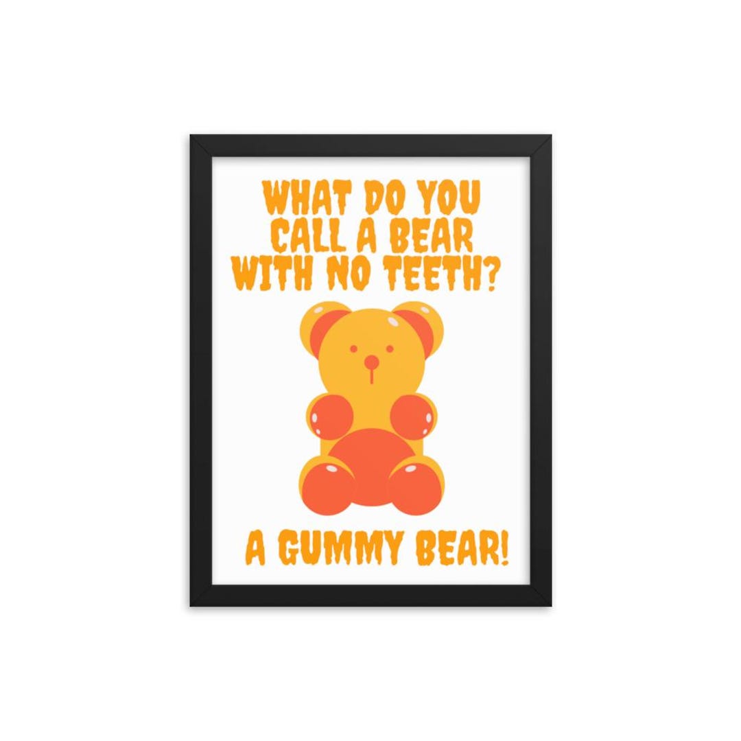 A Gummy Bear Based Dad Joke Poster Framed Fathers Day Gift for Dad Joke ...