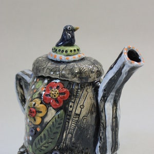 Whimsical Bird Teapot, Decorative Teapot, Burtonesque Teapot, Unique ...