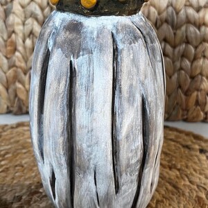 Whimsical Brown Bud Vase With Dots, Ceramic Handmade Vase, Whimsical ...