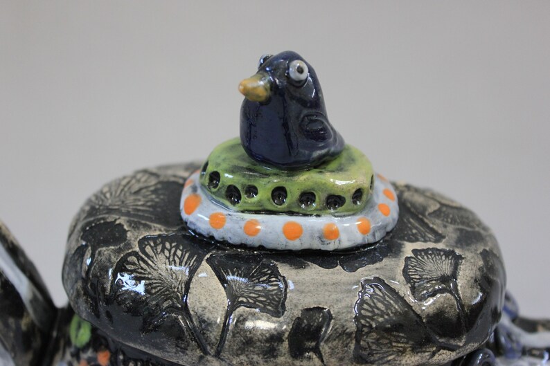 Whimsical Bird Teapot, Decorative Teapot, Burtonesque Teapot, Unique ...