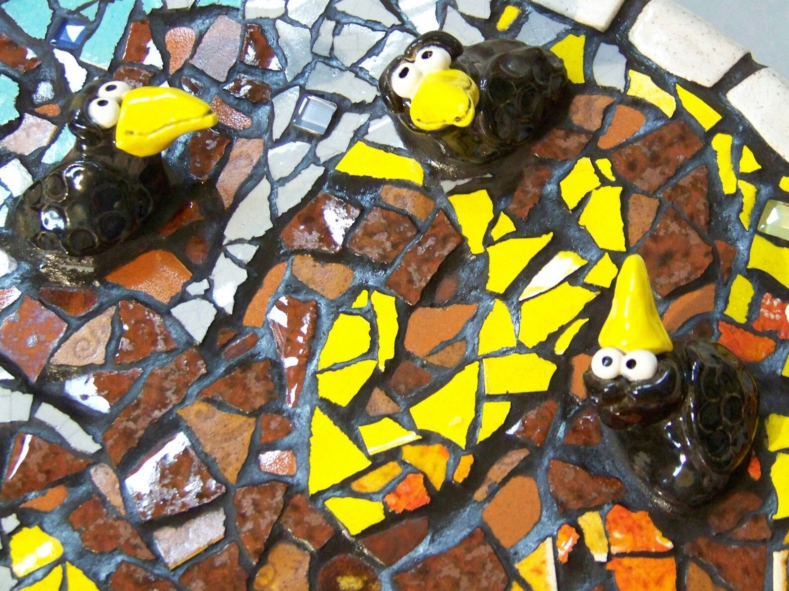 RAVENS WHISPER Mosaic Circle Ravens in Tree Picture, Crow Art, Mosaic ...