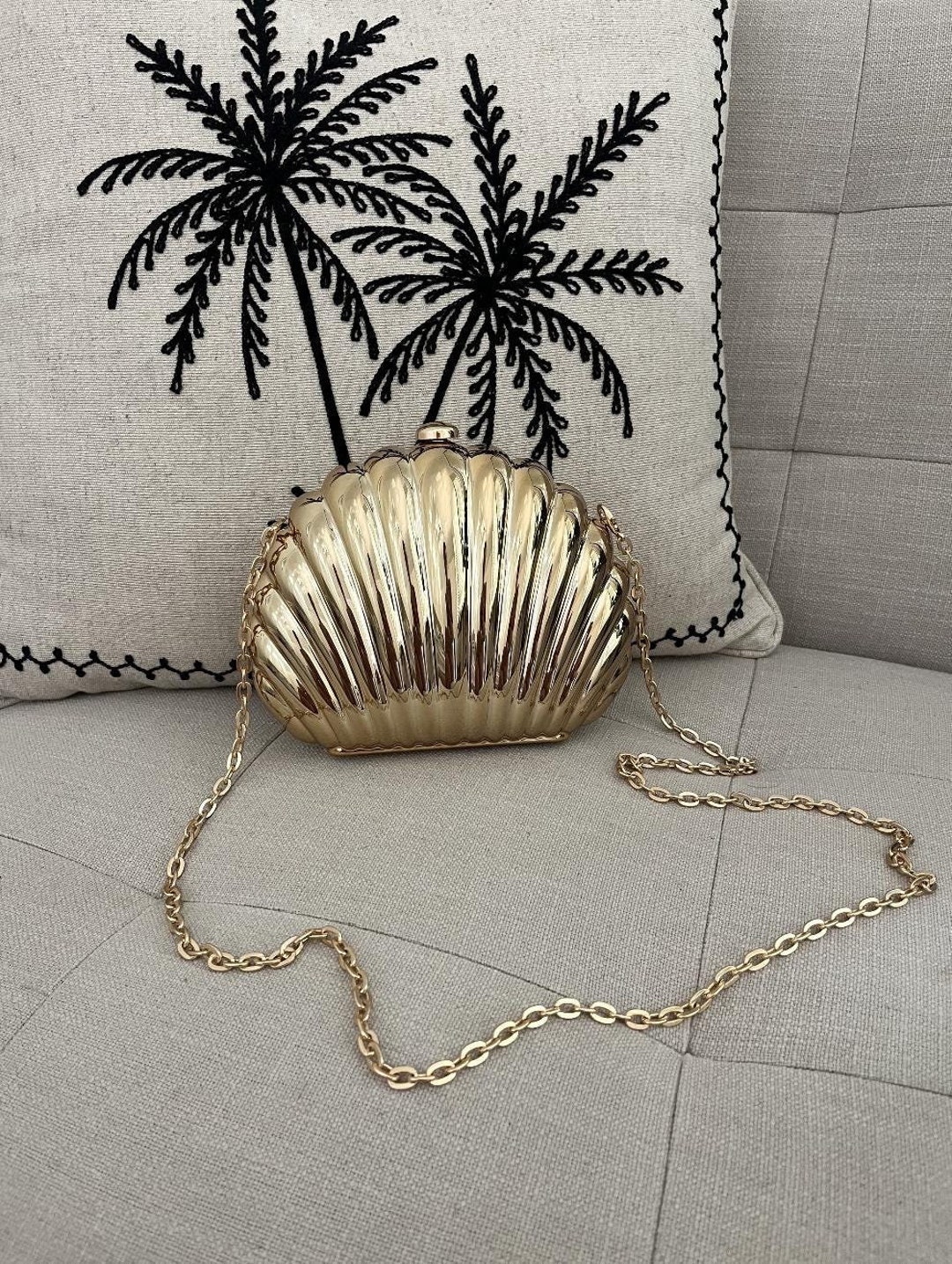 Seashell Clam Clutch, Seashell Bag, Beach Bag, Ocean Shoulder Bag ...