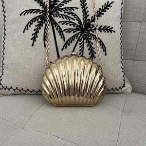 Seashell Clam Clutch, Seashell Bag, Beach Bag, Ocean Shoulder Bag ...