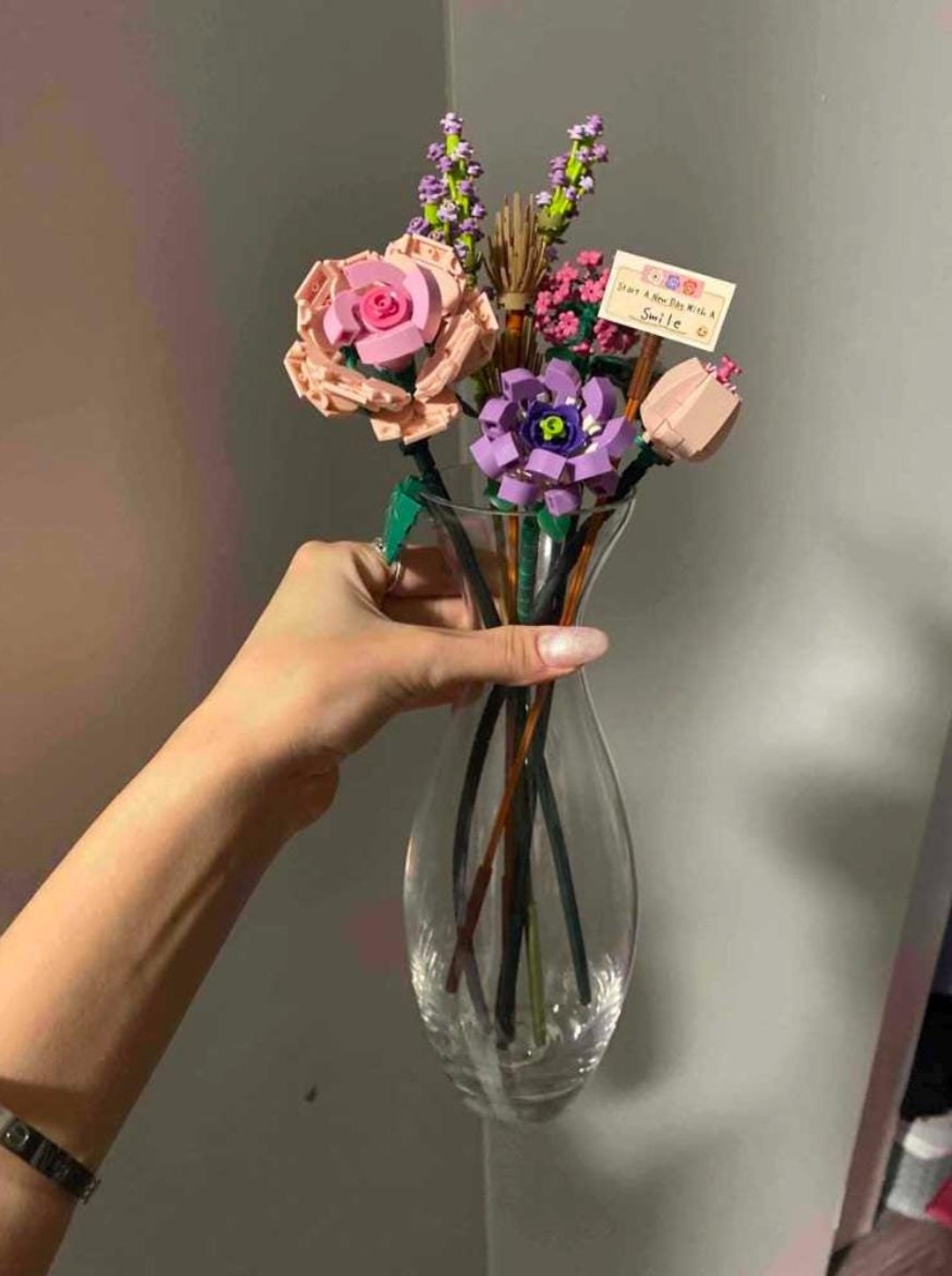 DIY Lego Flower Bouquet Pink/purple Set - Etsy