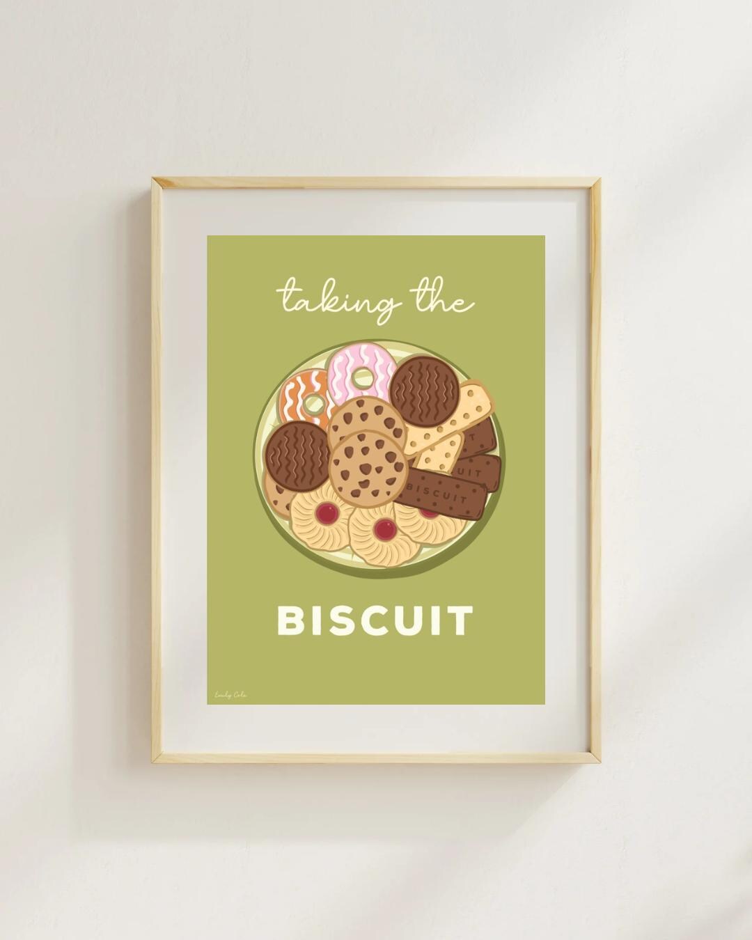 Taking the Biscuit Snack Themed Fun Kitchen Digital Poster Print - Etsy