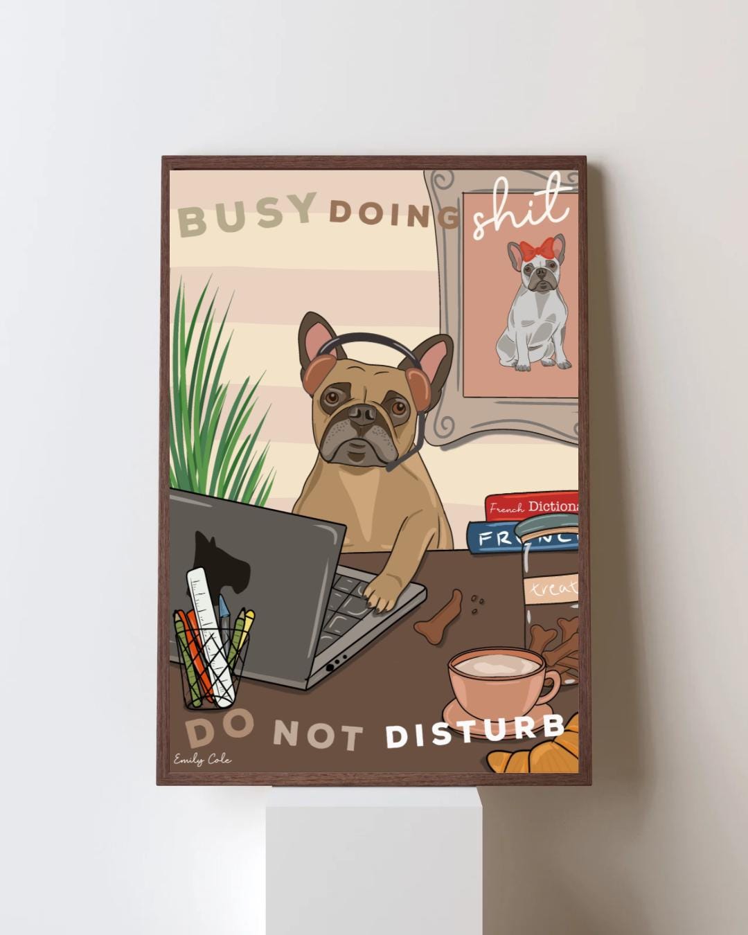 Frenchie Dog A4 Poster: Home Office 'do Not Disturb' Print - Etsy
