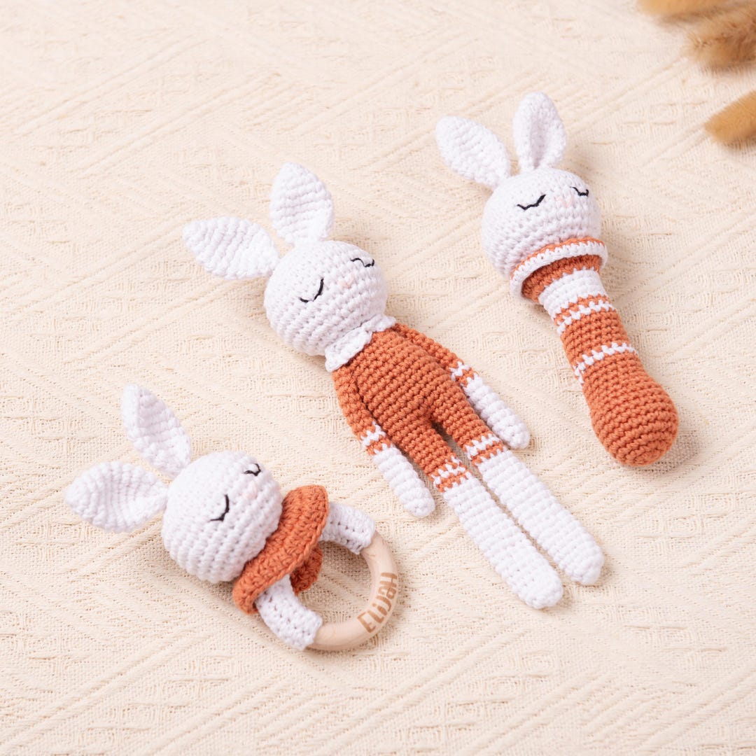 Personalized Gifts for New Baby, Custom Crochet Rattle and Doll Toys for Babies, Baby Shower ...