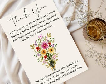 Traditional Catholic Thank You Card Printable L Religious Thank You ...