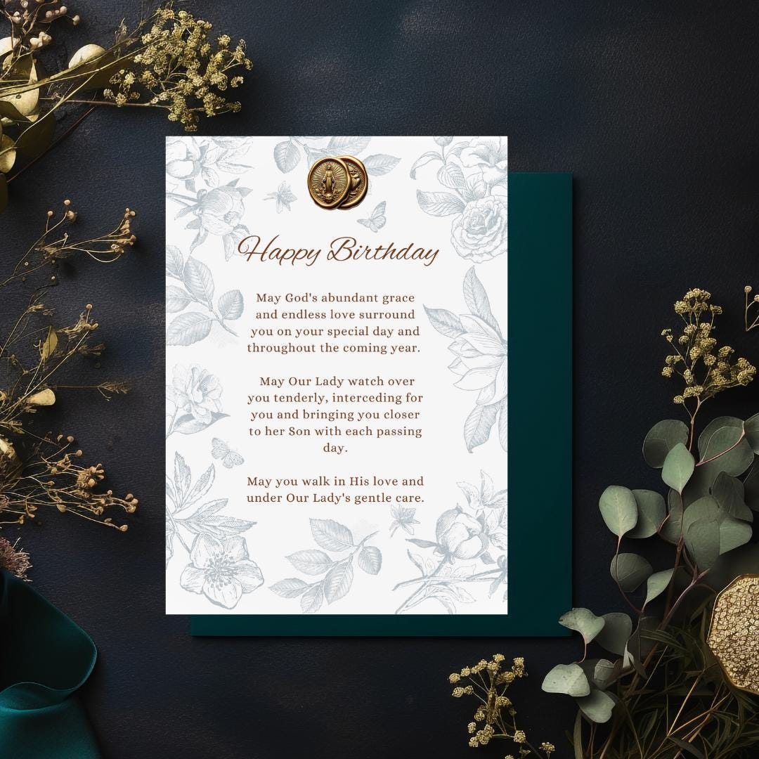 Traditional Catholic Birthday Card Printable L Catholic Happy Birthday ...