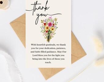 Traditional Catholic Thank You Card Printable L Religious Thank You ...