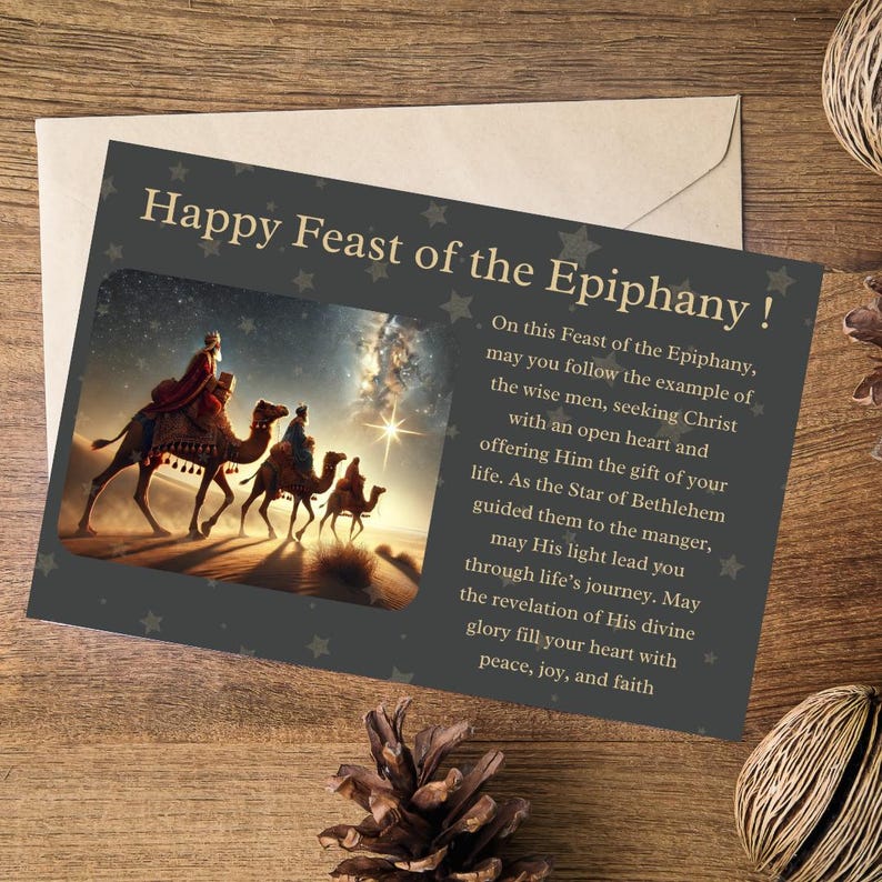 Epiphany Card Printable L Feast of the Epiphany Card Print at Home L ...