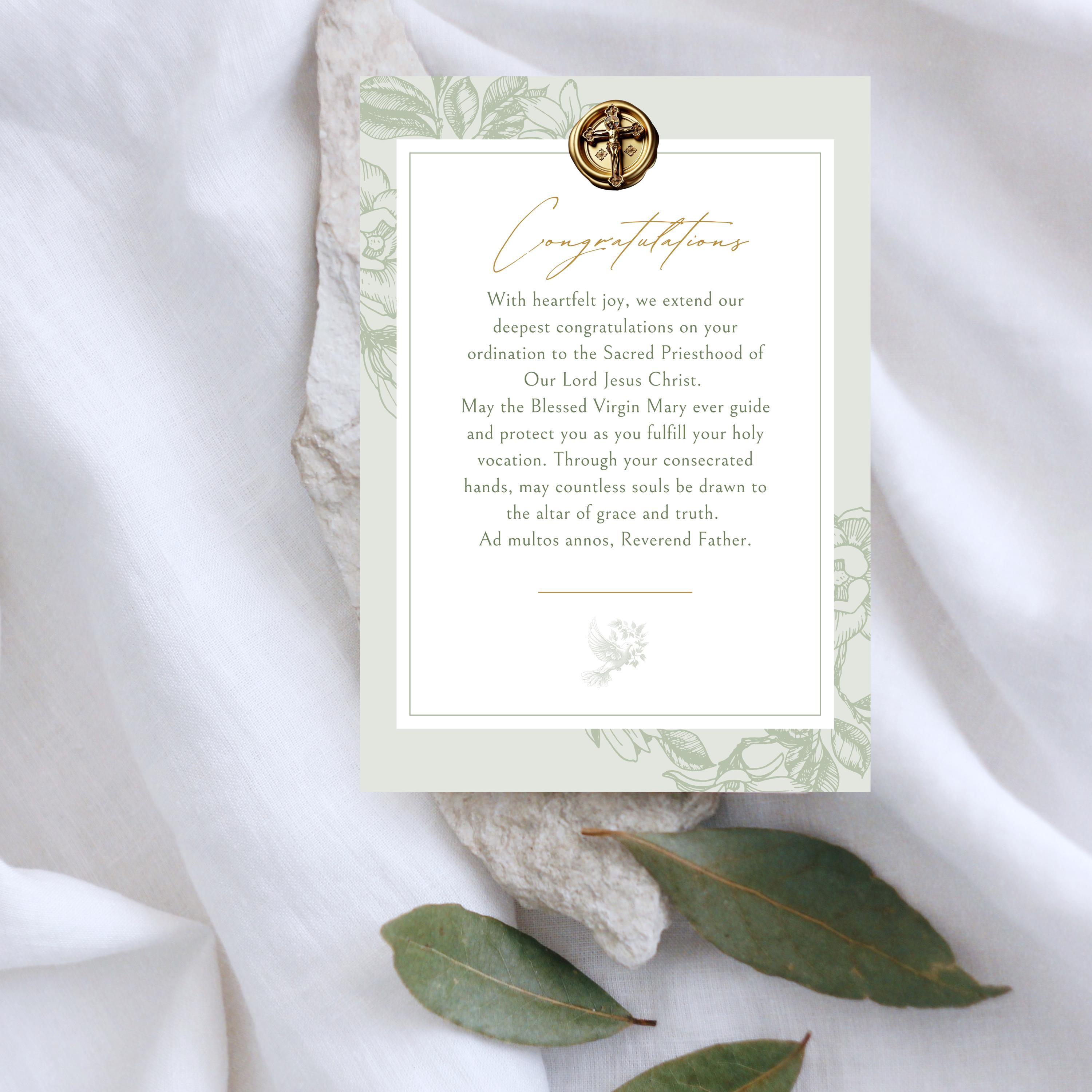 Catholic Ordination Priest Card PDF L Priestly Ordinations Printable ...