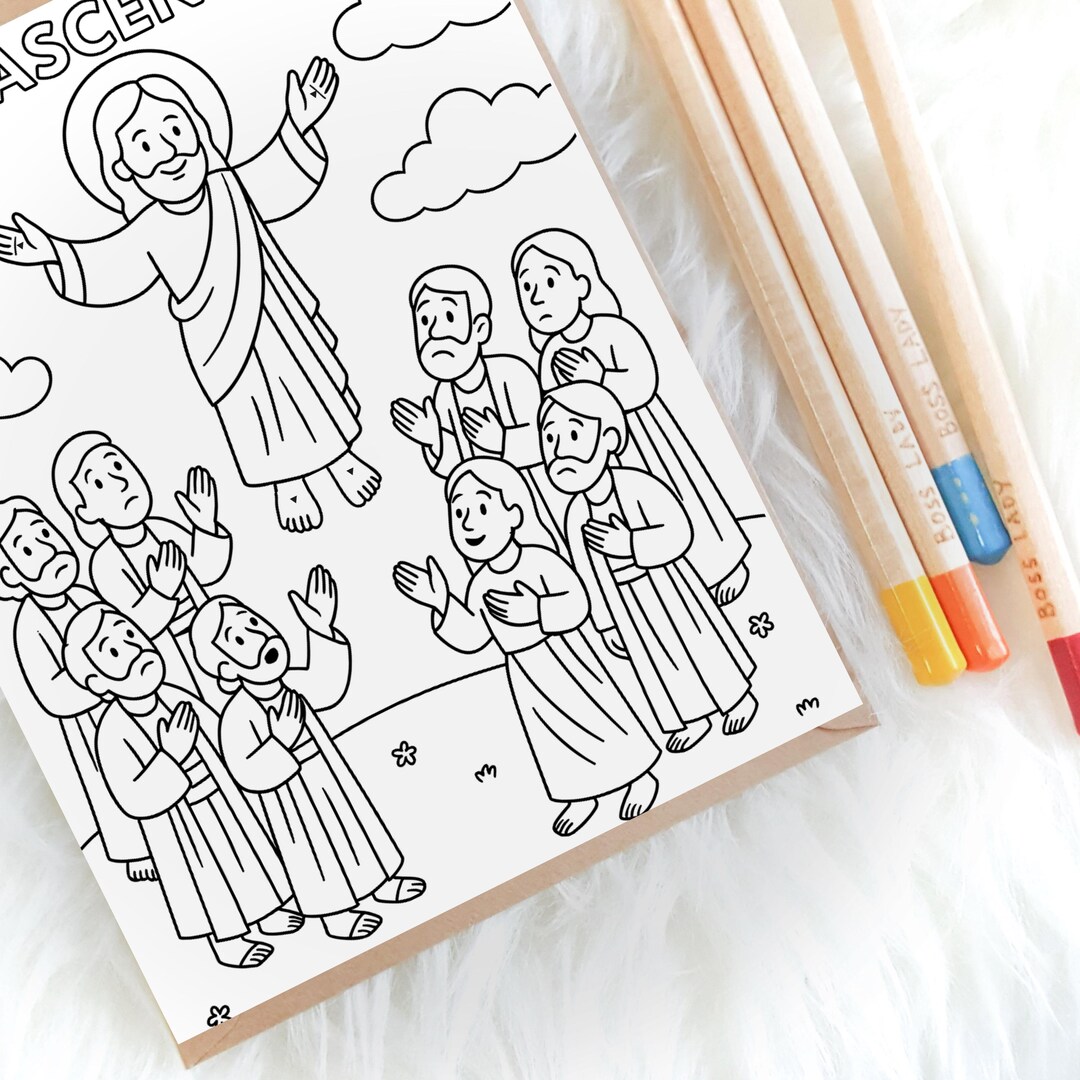 Ascension of Jesus Coloring Page: Catholic Saints Activity (PDF ...